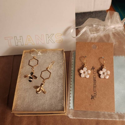 Dainty Gold Snowflake Earrings, Christmas Earrings, Small Minimalist ...