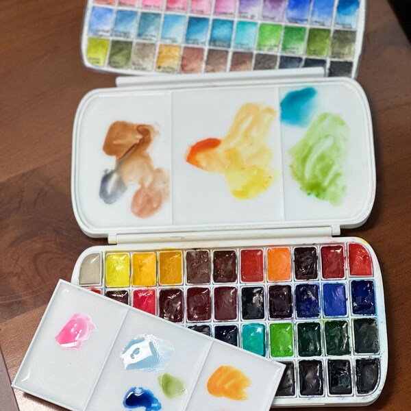 Altoid Tin Water Palette Set | Watercolor Painting | Removable Pan ...