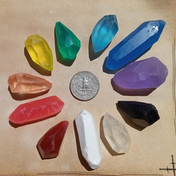 Colorful Kyber Crystals - for Cosplay Healing, Jewelry, Crafts, Jedi ...