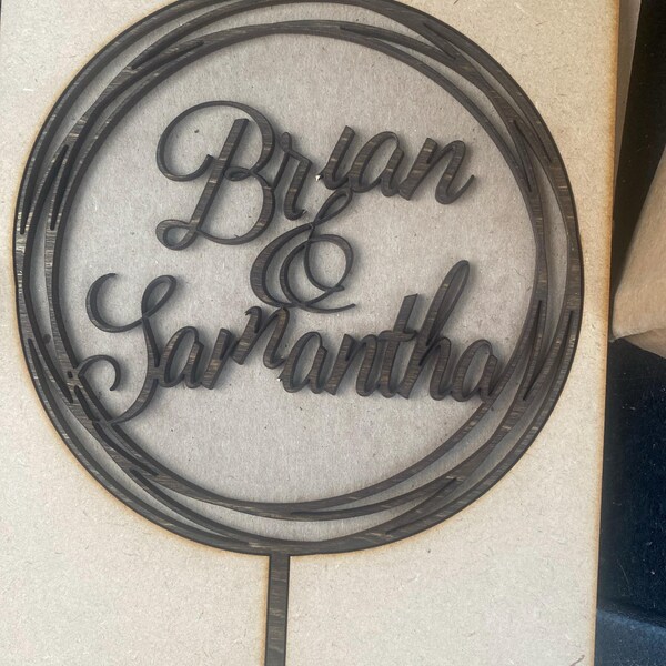 Personalized Cake Topper, Custom Cake Topper, Engraved Clear Acrylic ...