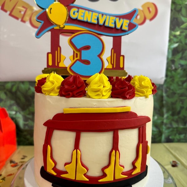 Customized Trolley Topper- Toddler Cake Topper- Trolley With Name and ...
