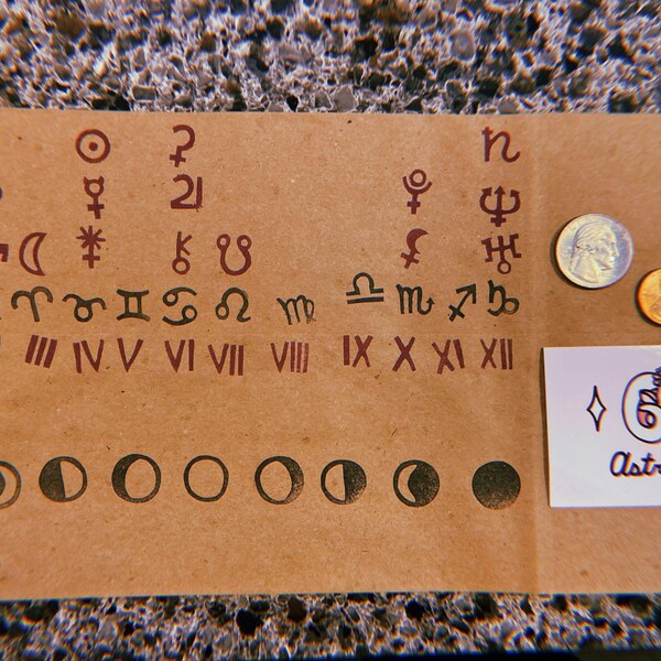 Elder Futhark Runes Mini Hand-carved Rubber Stamps, Set of 24 (custom ...