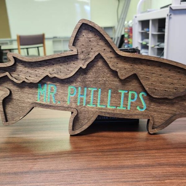 Rainbow Trout Nursery Sign - Fishing Nursery Sign - Fish Sign - Nature ...