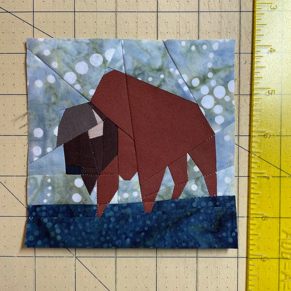 Buffalo Paper Pieced Block Pattern in PDF - Etsy