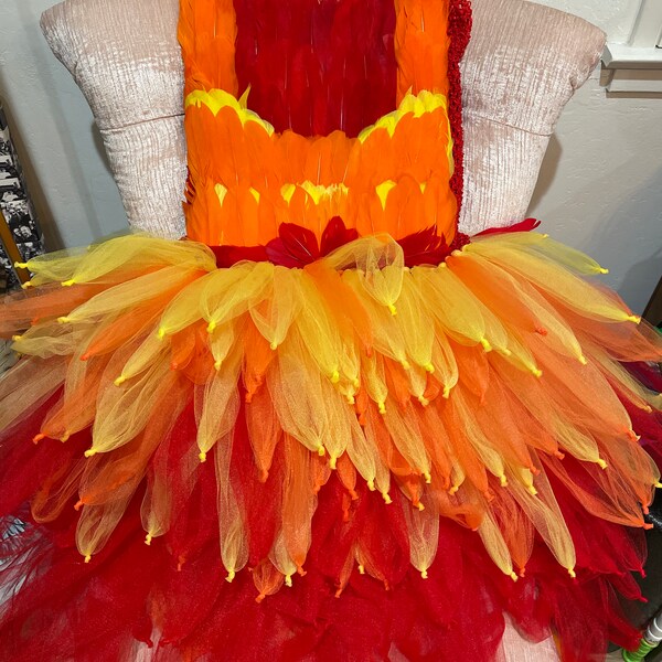 Phoenix Costume, Phoenix Tutu, Red Parrot Costume, Fawkes Costume ...