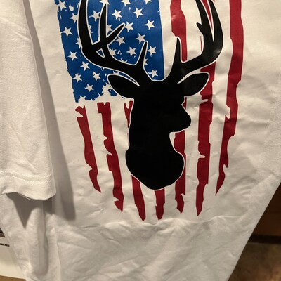 Deer Hunt Flag SVG Hunting Flag SVG Deer Head SVG Distressed American ...