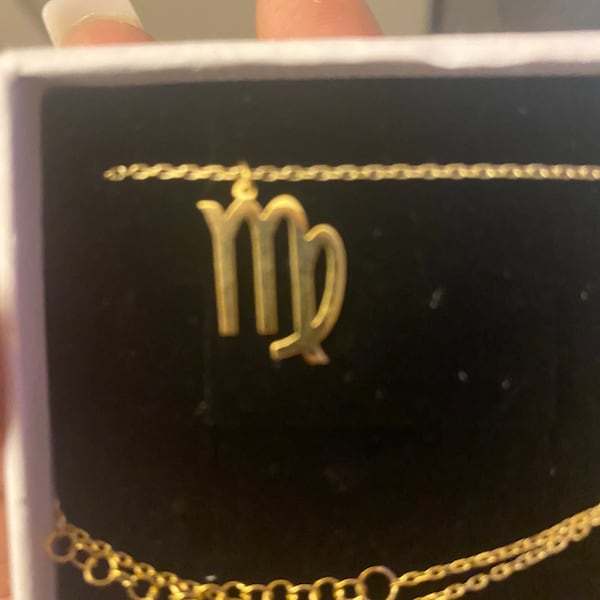 14K Gold Virgo Necklace, Zodiac Necklace Silver, Personalized Jewelry ...