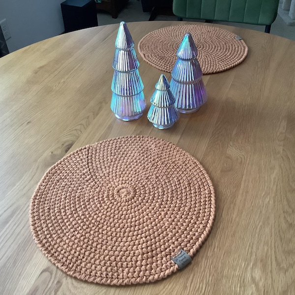 Rustic Round Trivet Crochet Pattern, Farmhouse Hot Pad Crochet Pattern ...