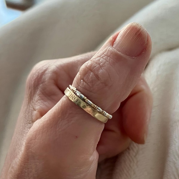 CUSTOM Morse Code Ring, Personalized Morse Code Ring, Any Word, Date ...