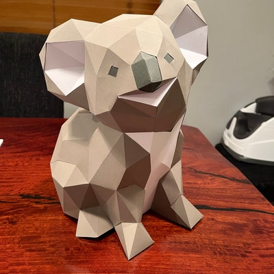 Baby Koala 3D Papercraft. You Get a SVG and PDF Digital File Templates ...