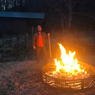 American Flag Steel Fire Pit Ring, Heavy Duty, Outdoor Campfire Ring ...