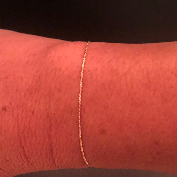 Simple Rose Gold Chain Bracelet, Minimalist Rose Gold Necklace ...