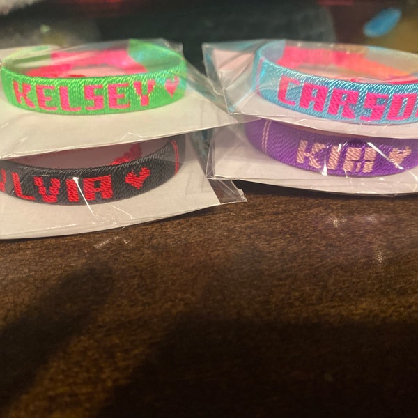 Camp Mexican Name Bracelets, Best Friends Personalized Bracelets, Kids ...
