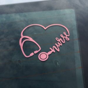 Nurse Heart Decal Nursing Decal Nurse Sticker Glitter - Etsy