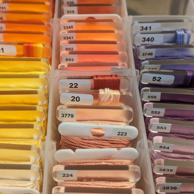 DMC Floss Labels Solid Color, Floss Image and White. - Etsy