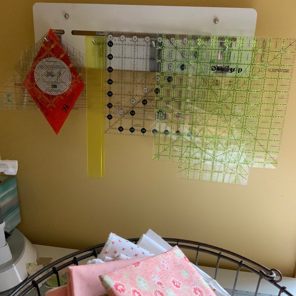 Wall Mounted Quilt Ruler Rack: Space-saving Sewing Organizer - Etsy