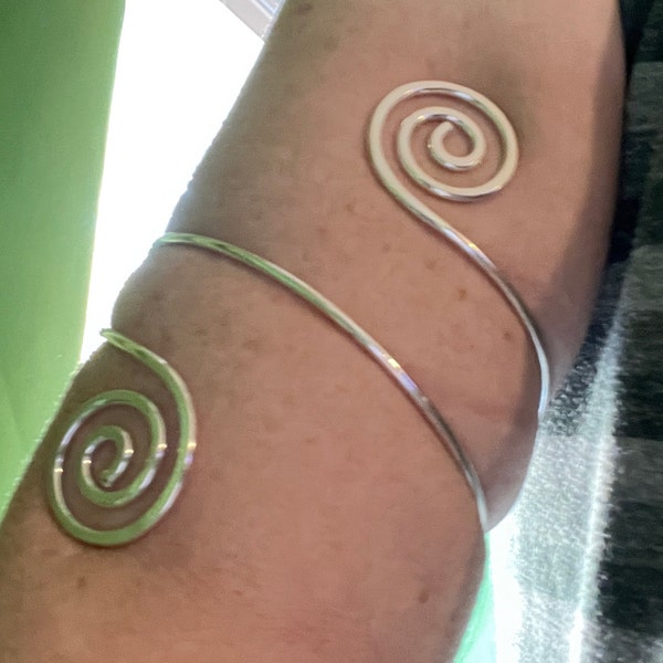 Gold Labradorite Swirl Arm Cuff, Handmade Arm Cuff, Upper Arm Band ...