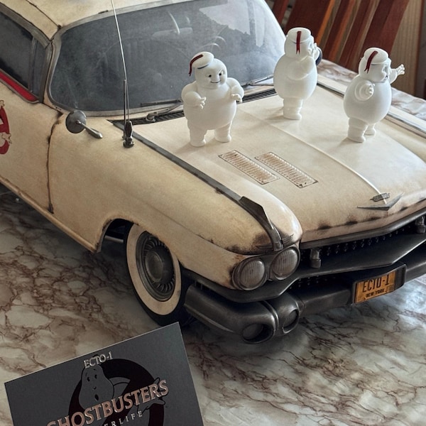 3 Adorable Ghostbusters Mini Stay Puft Marshmallow Man Figurines (3 ...