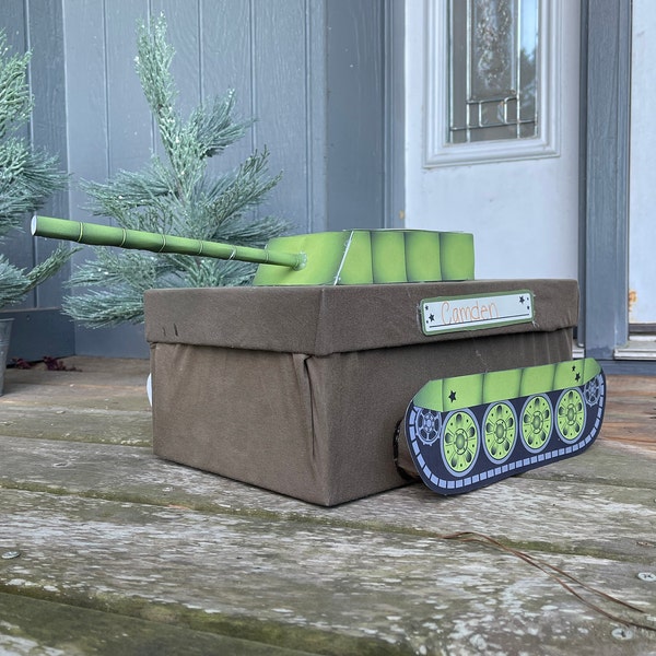 Tank Valentine Box Kit | DIY Printable Box Decor Kit for Valentine's ...