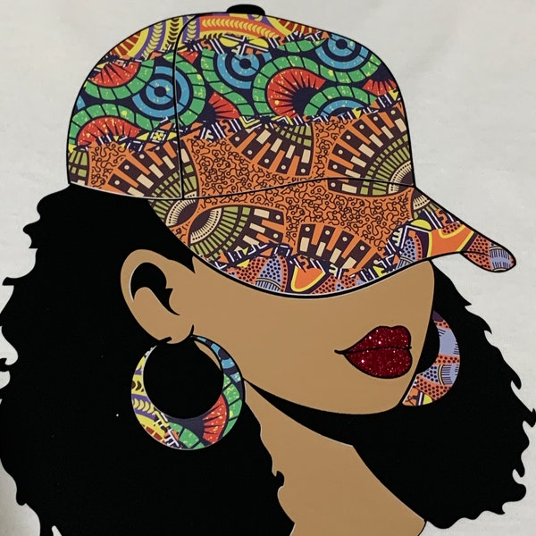 African American Hat Low Woman Silhouette Smirk Svg African American