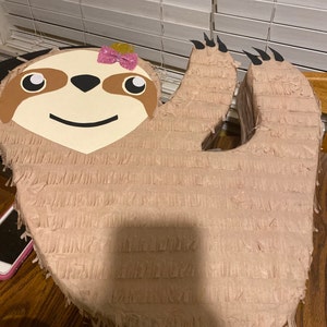 Handmade Cute Sloth Pinata With Bow - Etsy