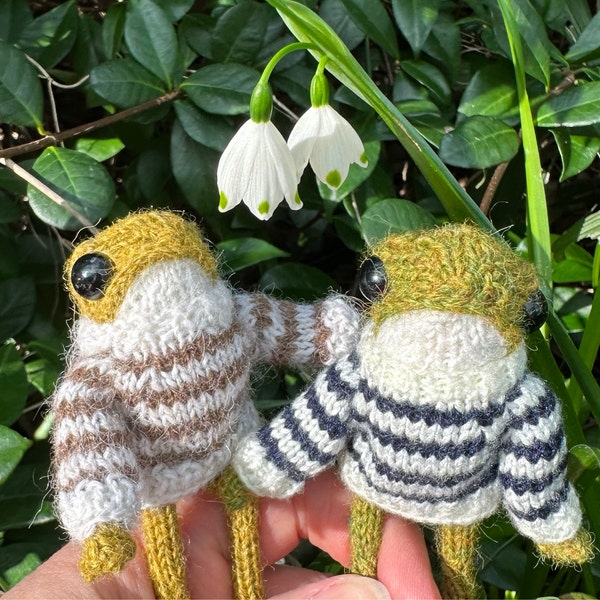 Knitted Frog in Dress Knitted Frog in Sweater Movable Froggy Frog and ...