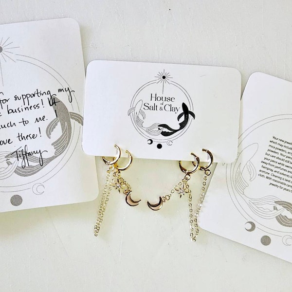 Triple Chain Loop Style Earplug Earrings, Earplug Chain, ADHD Jewelry ...