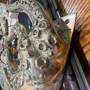 2 Heavy Brass Ring Pull BANGER 17cm Vintage Old Style Hand Fist Door ...