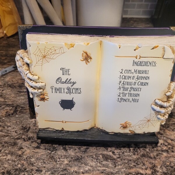 Spooktacular Spell Personalized Resin Spellbook, Personalized Halloween ...