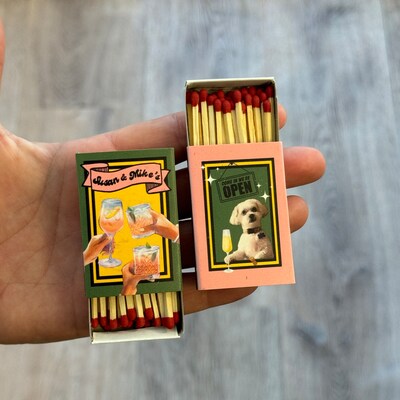 Bulk Custom Vintage Matches Personalized Matchboxes Favor Matchboxes ...
