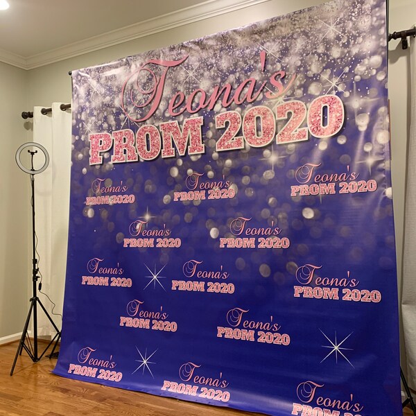 Custom 8X8 Photo Booth Backdrop, Prom Step and Repeat, Sweet 16 Step ...