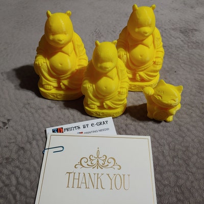 Yellow Winnie the Pooh Inspired Buddha Winnie the Pooh Bear - Etsy