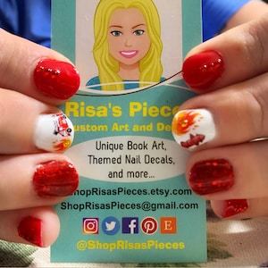 Nail Decals, Firefighter Decals, Fire Truck, Water Transfer Nail Decals ...