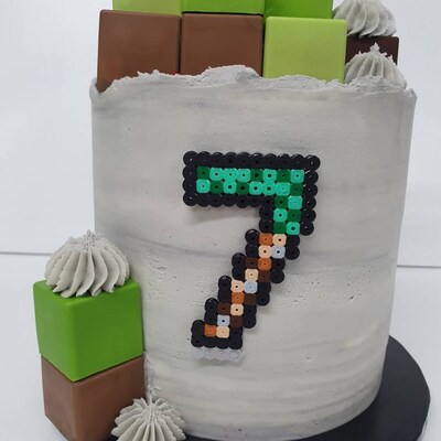 Handmade Minecraft Themed Numbered Cake Toppers 5,6,7,8,9,10,11,12 - Etsy