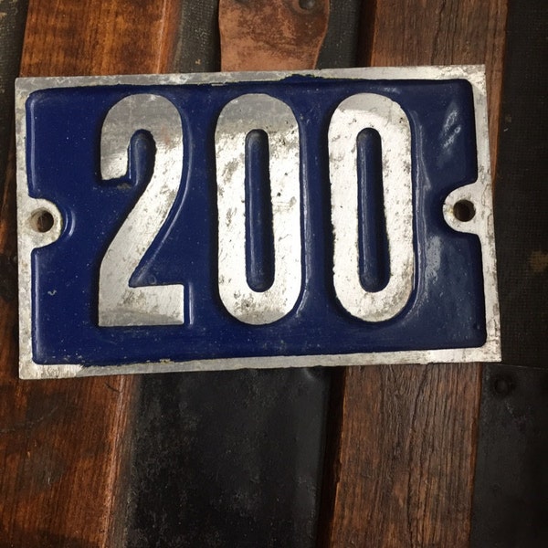 Vintage French House Number, Blue Enamel Aluminum Sign - Etsy