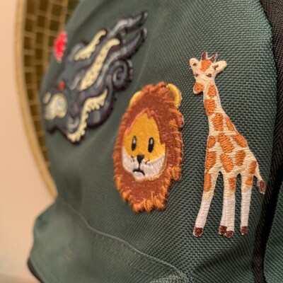 Giraffe Patch, Iron on Patch, Embroidery Giraffe, Animal Patch, Cute ...