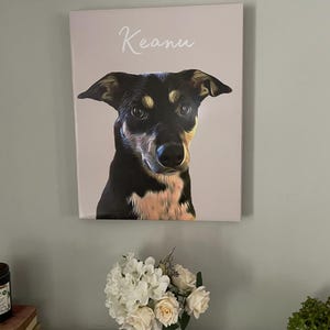 Custom Pet Portraits Using Pet Photo Personalized Digital Dog Portraits ...
