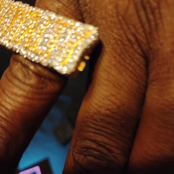 18mm Cuban Chain Fully Iced Out Chain, Iced Out Moissanite Cuban Chain ...