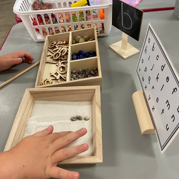 Montessori Alphabet STEM Activity Set | Handmade Nature Letter Building ...