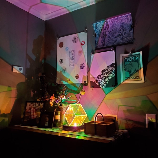 Night Light for Home Decor: Starfield Rhombic Dodecahedron Infinity ...