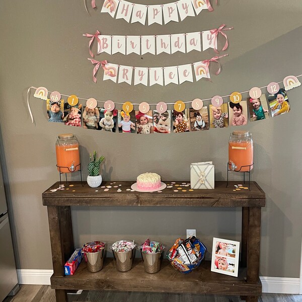 Boho Rainbow 1st Birthday Decorations, First Birthday Bundle, Girl ...