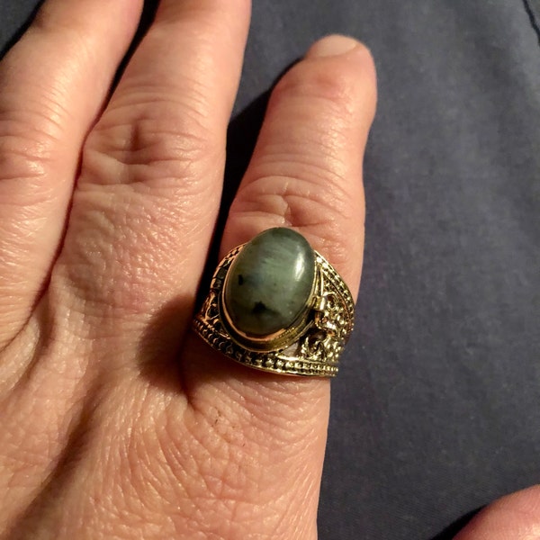 Ethnic Labradorite Poisoner Ring,brass Ring,handmade Ring,women Ring ...