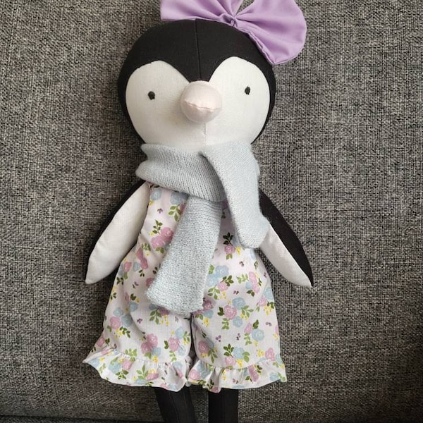 Penguin Doll Sewing Pattern Soft Toy Tutorial Easy Rag Doll Handmade - Etsy