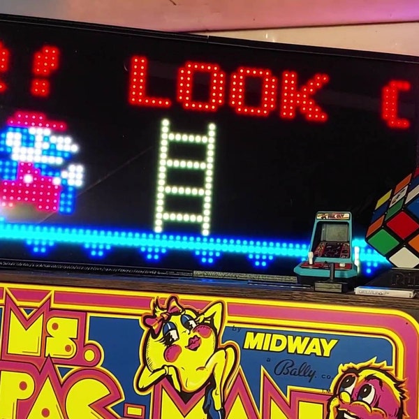 Personalized Animated LED Arcade Art Display: Mancave Decor - Etsy