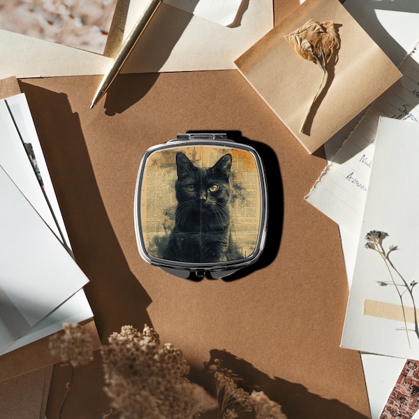 Square Compact Mirror Mockup Template | Add Your Own Image and ...