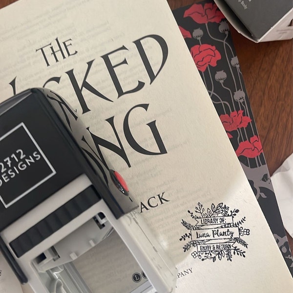 Personalized Book Stamp | Self Inking Library Stamp | Custom Book Stamp ...