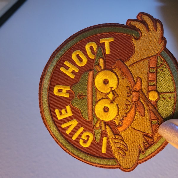 I Give A Hoot Iron-on Patch | My Original Copyrighted, Human Created ...