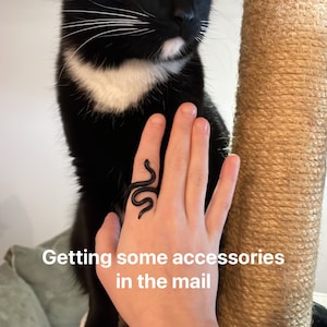 Cool Black OR Green OR Purple Snake Ring / Cool Adjustable Ring ...