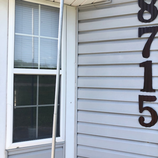 12 Inch Corrugated Tin Numbers / Rusty Tin Numbers / Corrugated Tin ...