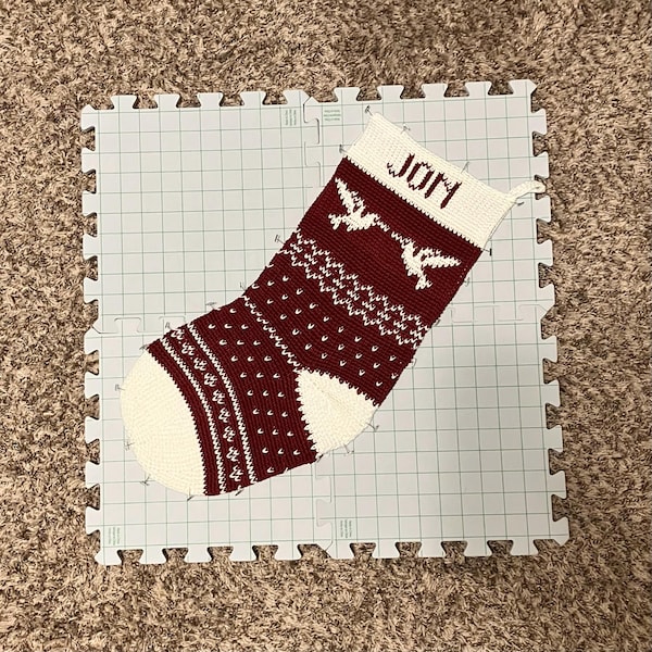 The Forest Fair Isle Stocking Crochet Pattern - Etsy